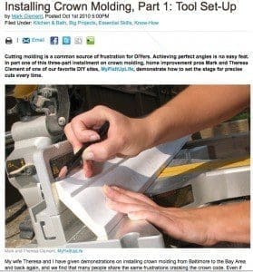 Installing Crown Molding: Tool Set-up ‣ MyFixitUpLife