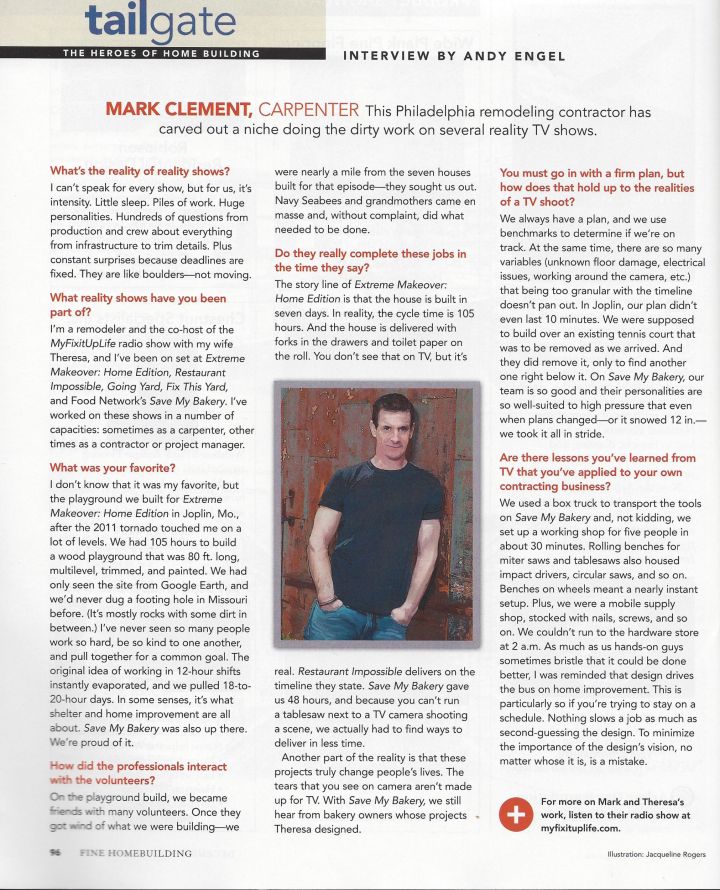 Mark talks the reality of reality TV shows with Andy Engel ‣ MyFixitUpLife