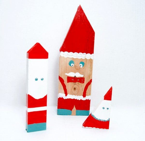 Make a DIY wood Santa, home, or gnome with your kids ‣ MyFixitUpLife