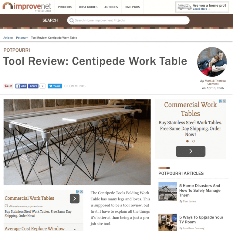 Centipede Work Table Review ‣ MyFixitUpLife