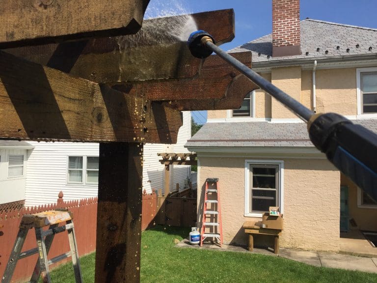 How to clean a wood pergola before applying new stain ‣ MyFixitUpLife
