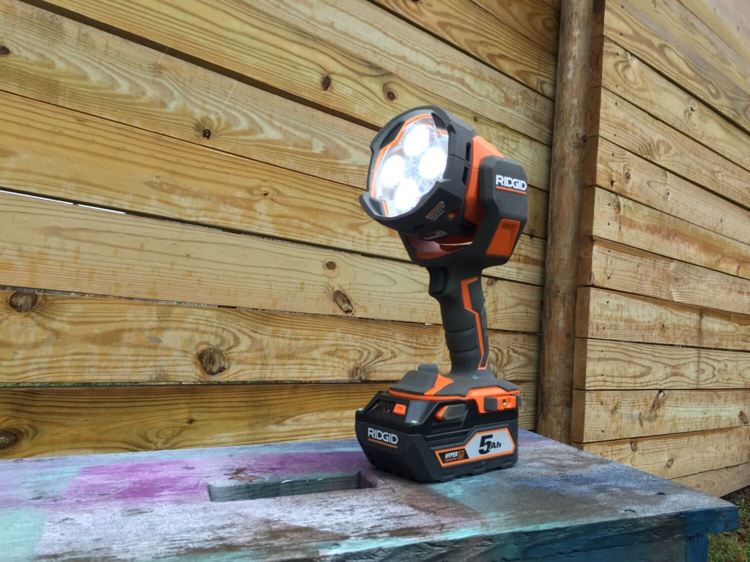 Tool Review 3-fer: Ridgid Power Tools Miter Saw, Light Cannon, 5 ah ...