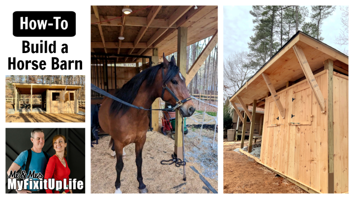 How to Build a DIY Horse Shelter Pole Barn ‣ MyFixitUpLife